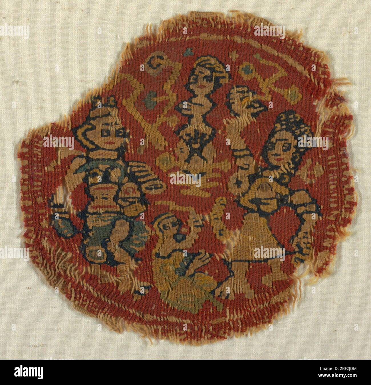 Fragmentary medallion. Four figures Stock Photo - Alamy