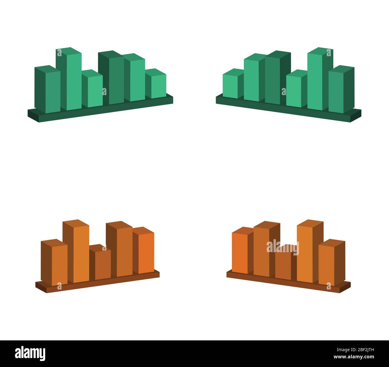 bar chart icon illustrated in vector on white background Stock Vector ...