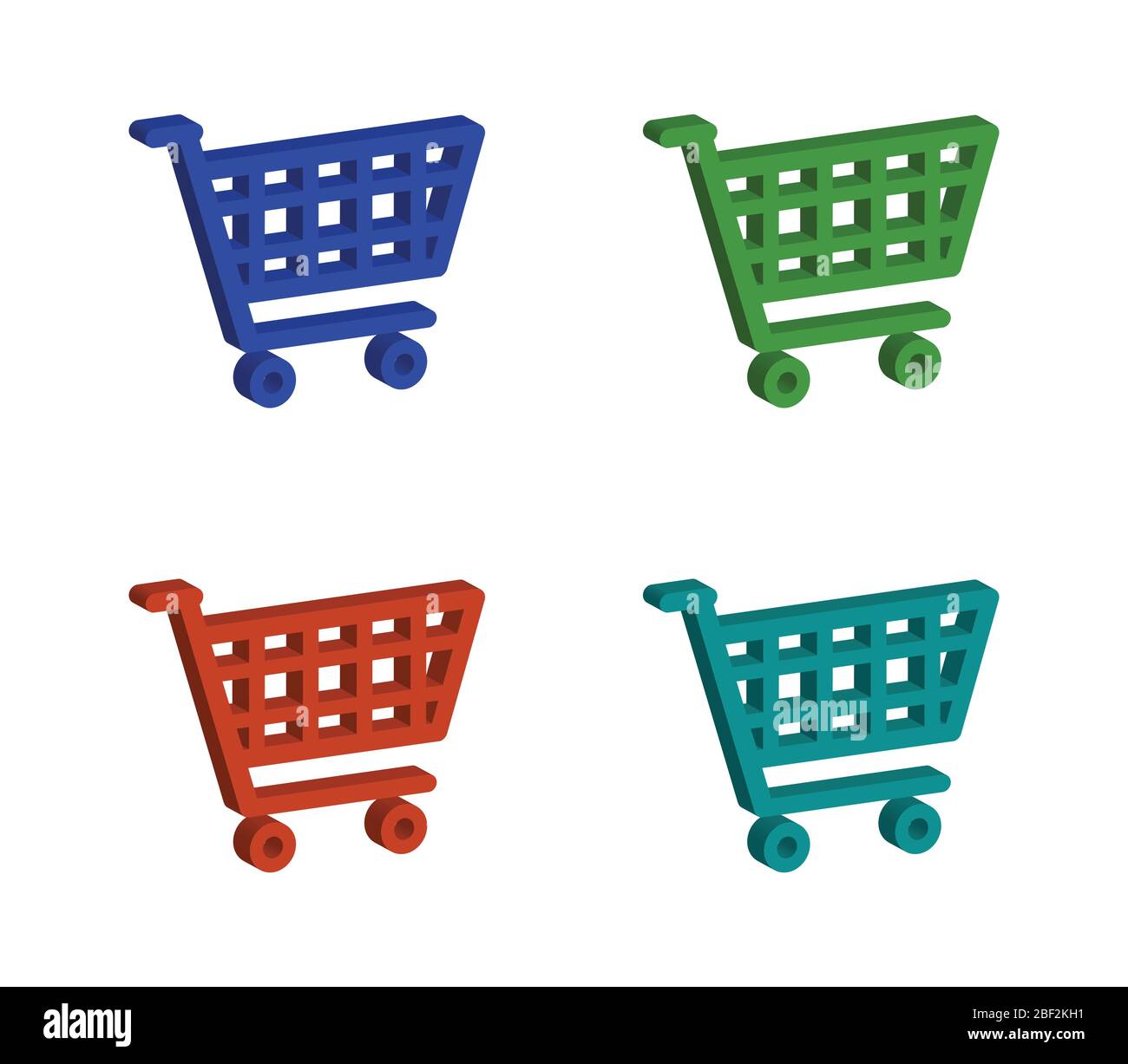 shopping cart icon illustrated in vector on white background Stock ...