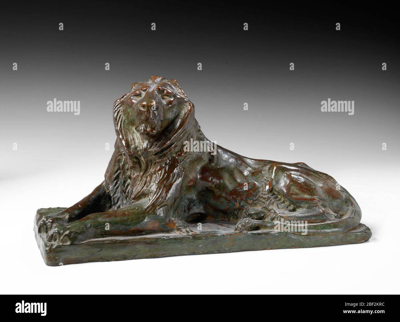 Recumbent Lion facing left. Recumbent Lion is a partial sketch model of ...