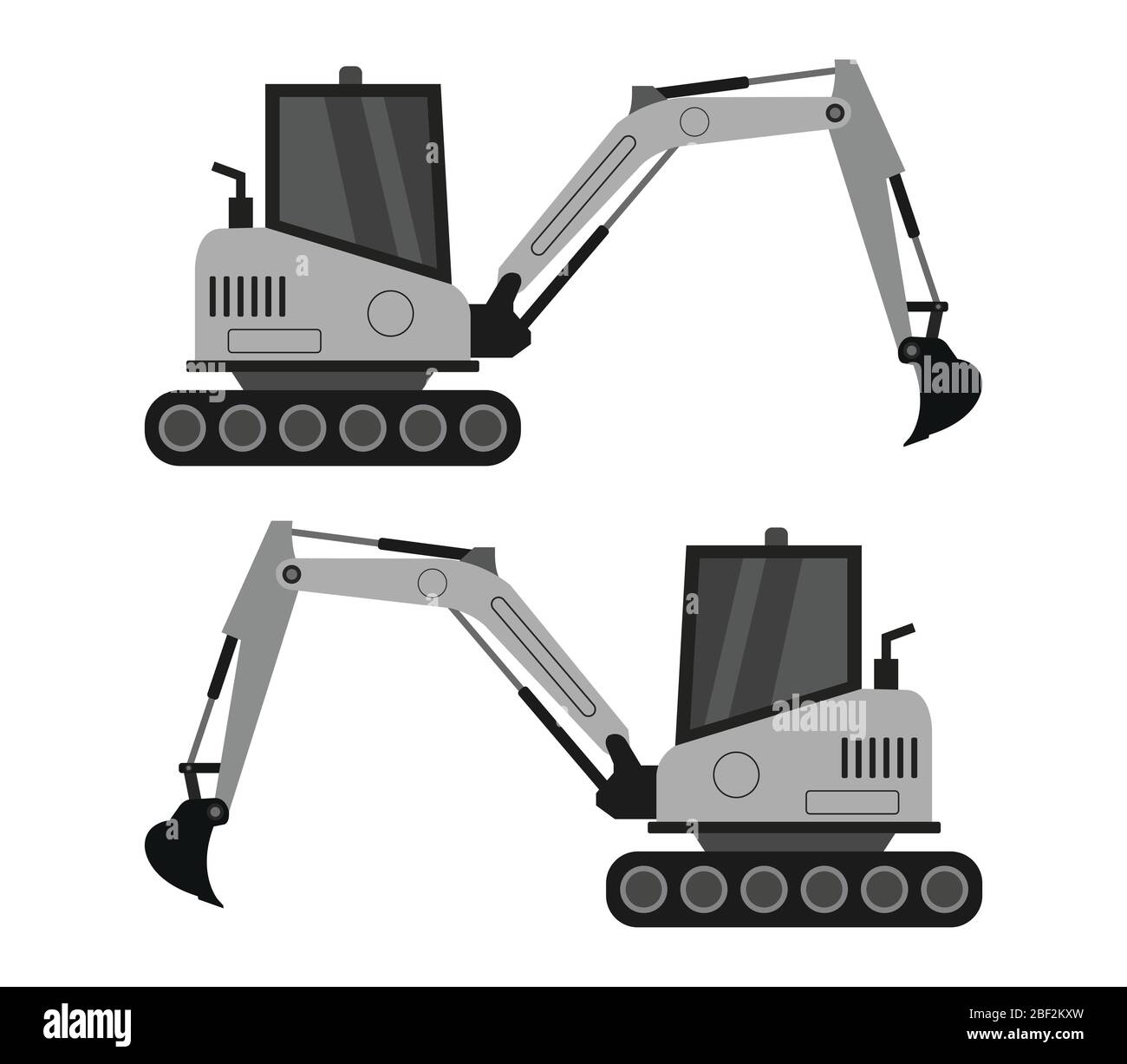 excavator icon illustrated in vector on white background Stock Vector ...