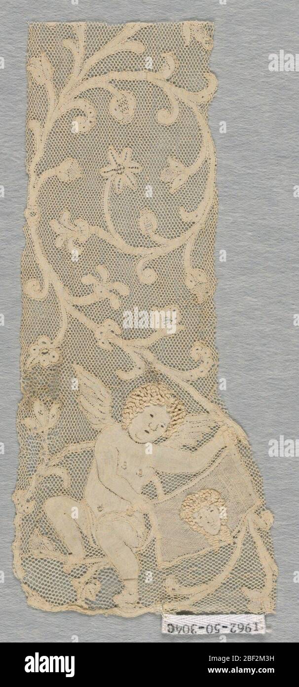 Bands. Border fragments with scrolling vines and angels Stock Photo - Alamy