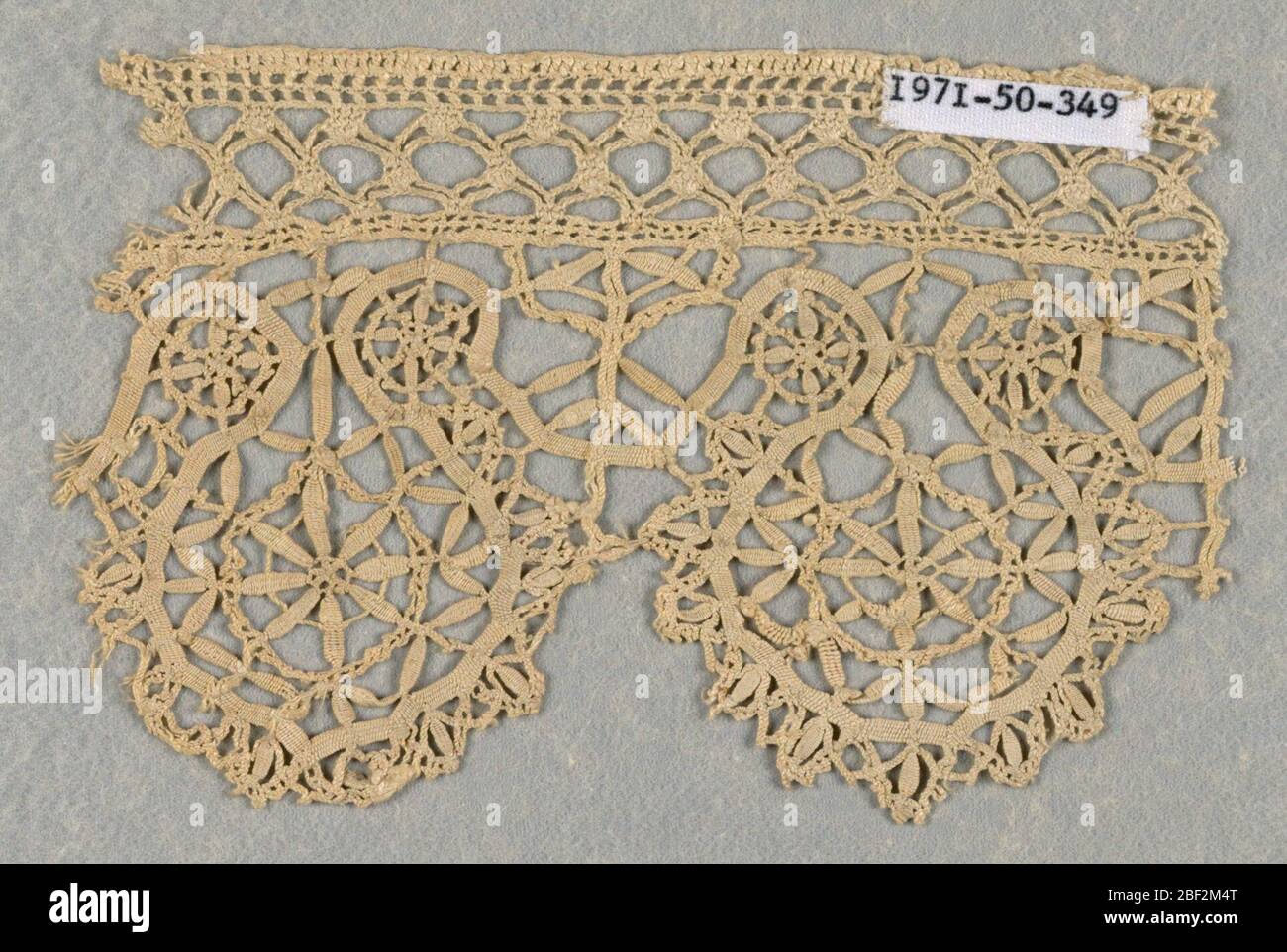 Fragment. Fragment with two circular lobed tabs formed by scrolling ...