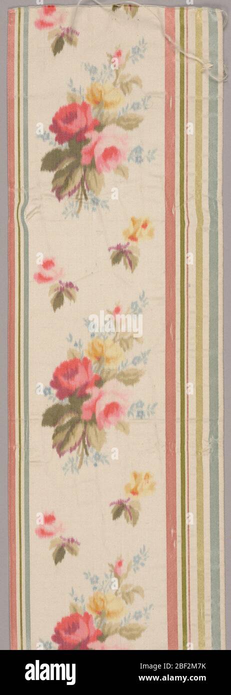 Ribbon. Double-faced broad ribbon with white silk horizontally ribbed ...