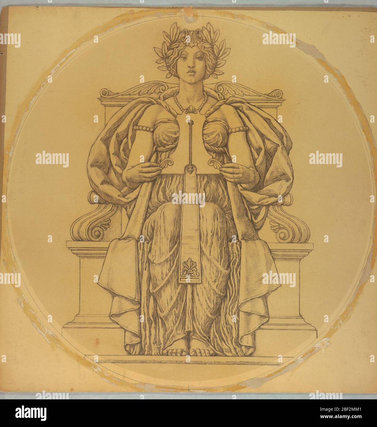 Study for Rectitude Lunette in Hudson County Courthouse Jersey City NJ ...