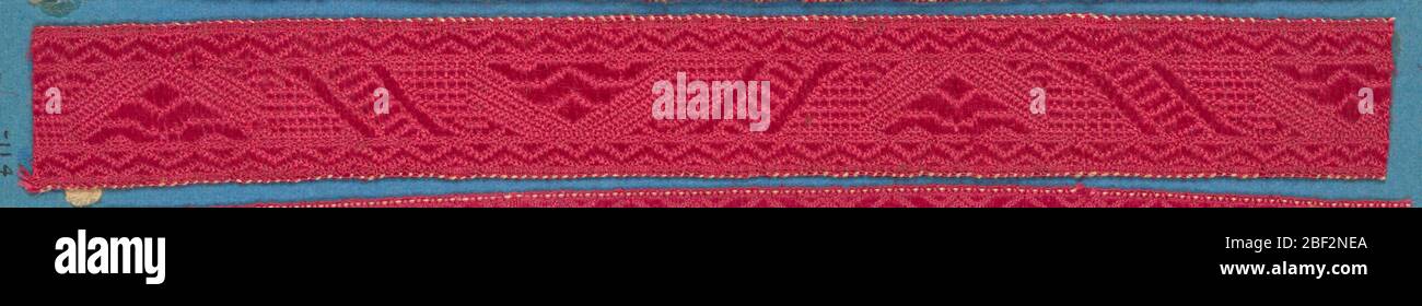 Trimming. Red trimming fragment in a design of a conventionalized ...