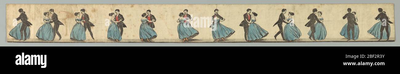 Zoetrope Strip Dancers. Strip with printed cartoon featuring a man and ...
