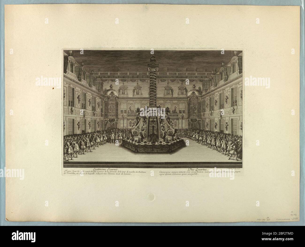 Versailles the Marble Court of the Chateau Festival Around the Fountain ...