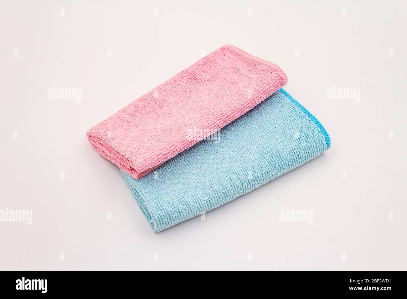 Set of colorful dusters isolated on white background. House cleaning ...