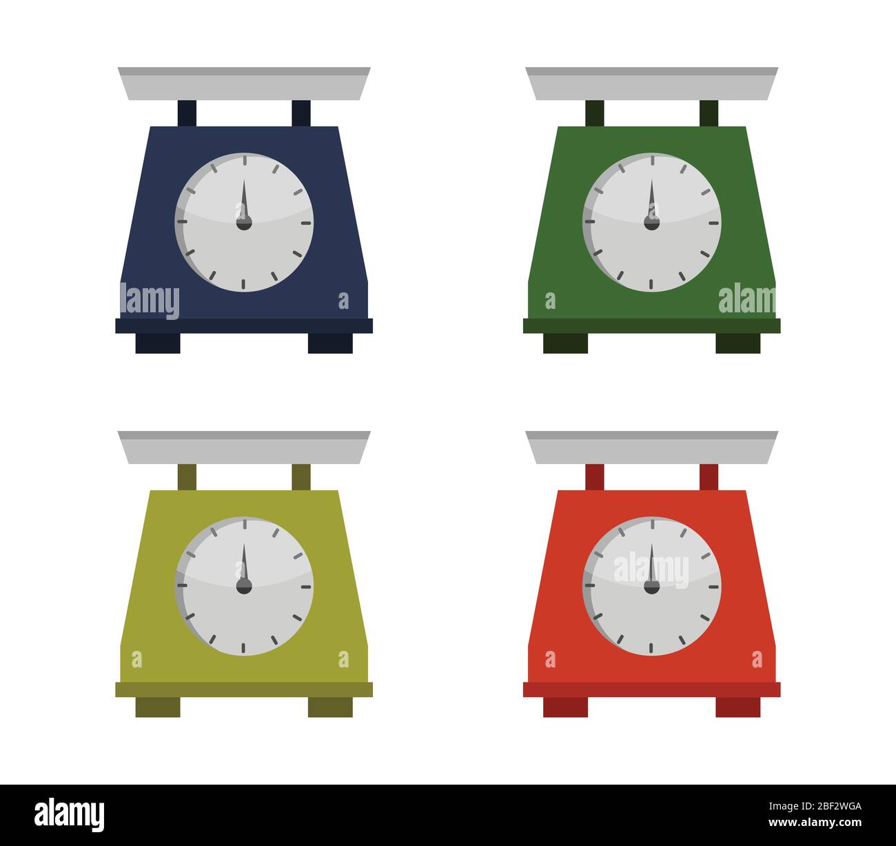 kitchen scale icon illustrated in vector on white background Stock ...