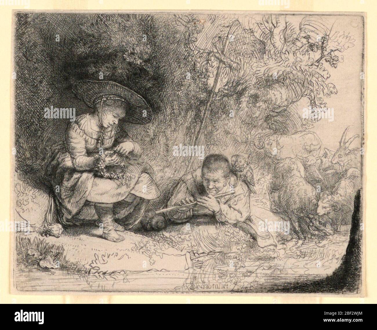 The Flute Player Stock Photo - Alamy