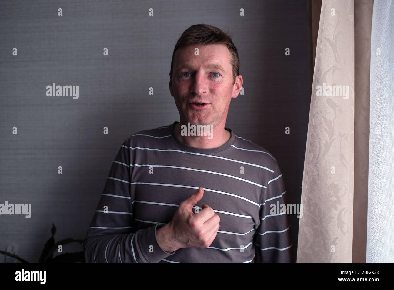 Portrait of a middle-aged man of slavic appearance Stock Photo - Alamy