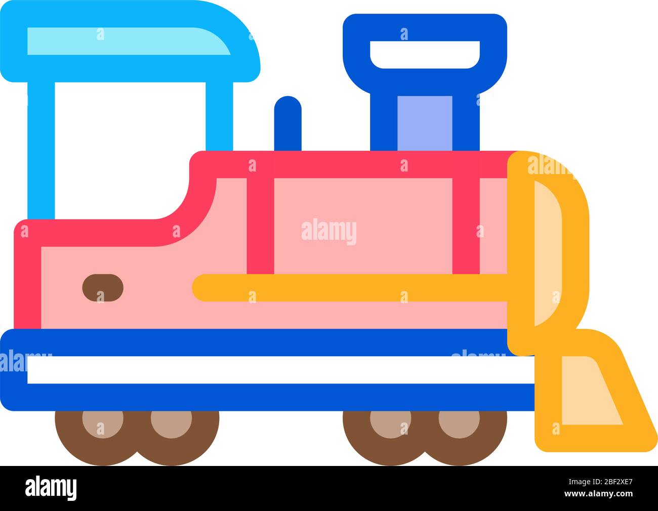 children train icon vector outline illustration Stock Vector Image ...