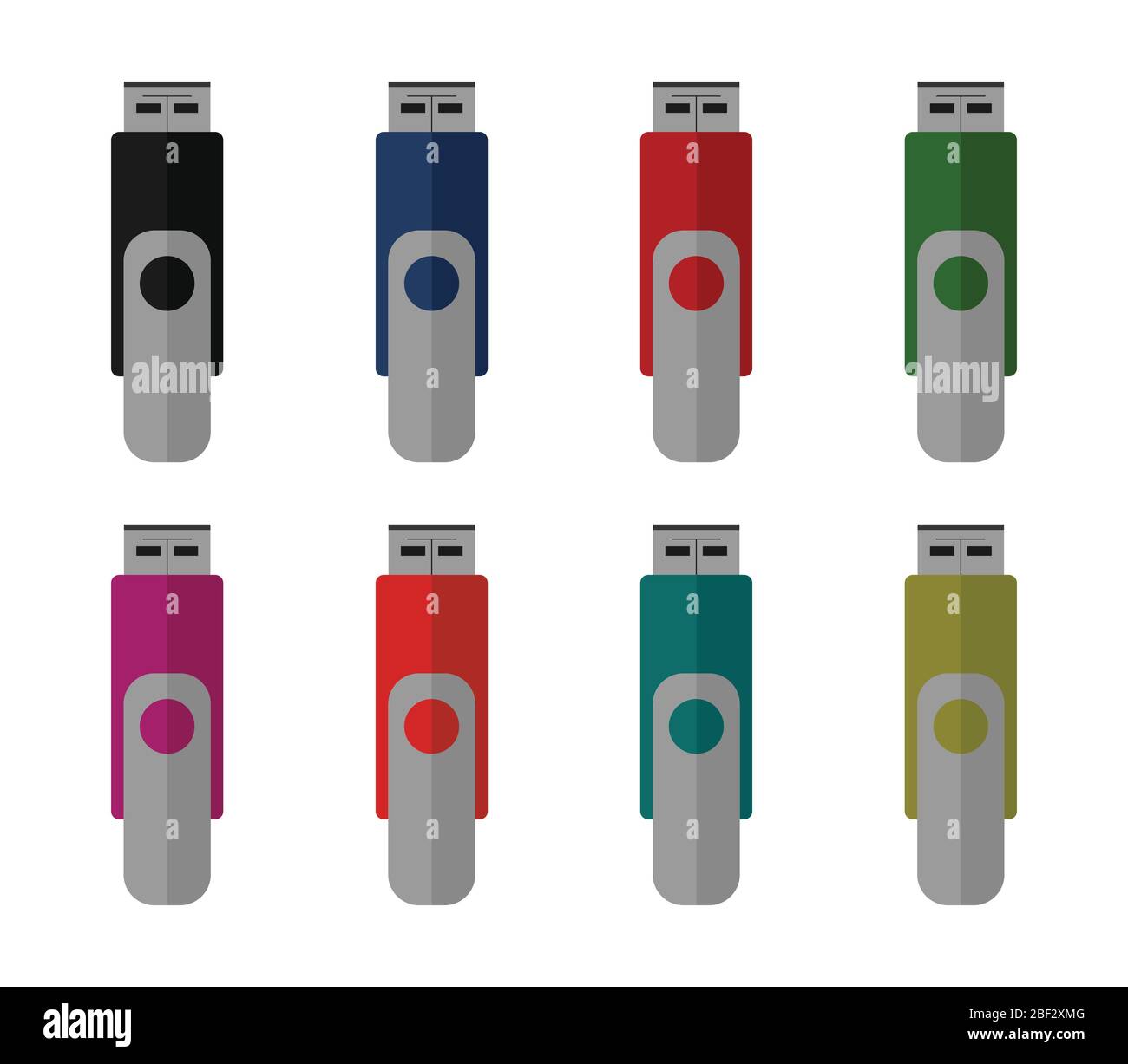 usb icon illustrated in vector on white background Stock Vector Image ...