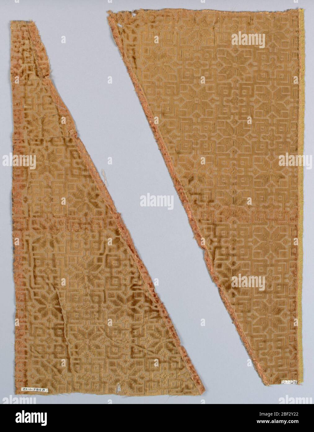 Fragments. Tile pattern of eight-pointed stars and interlocked squares ...