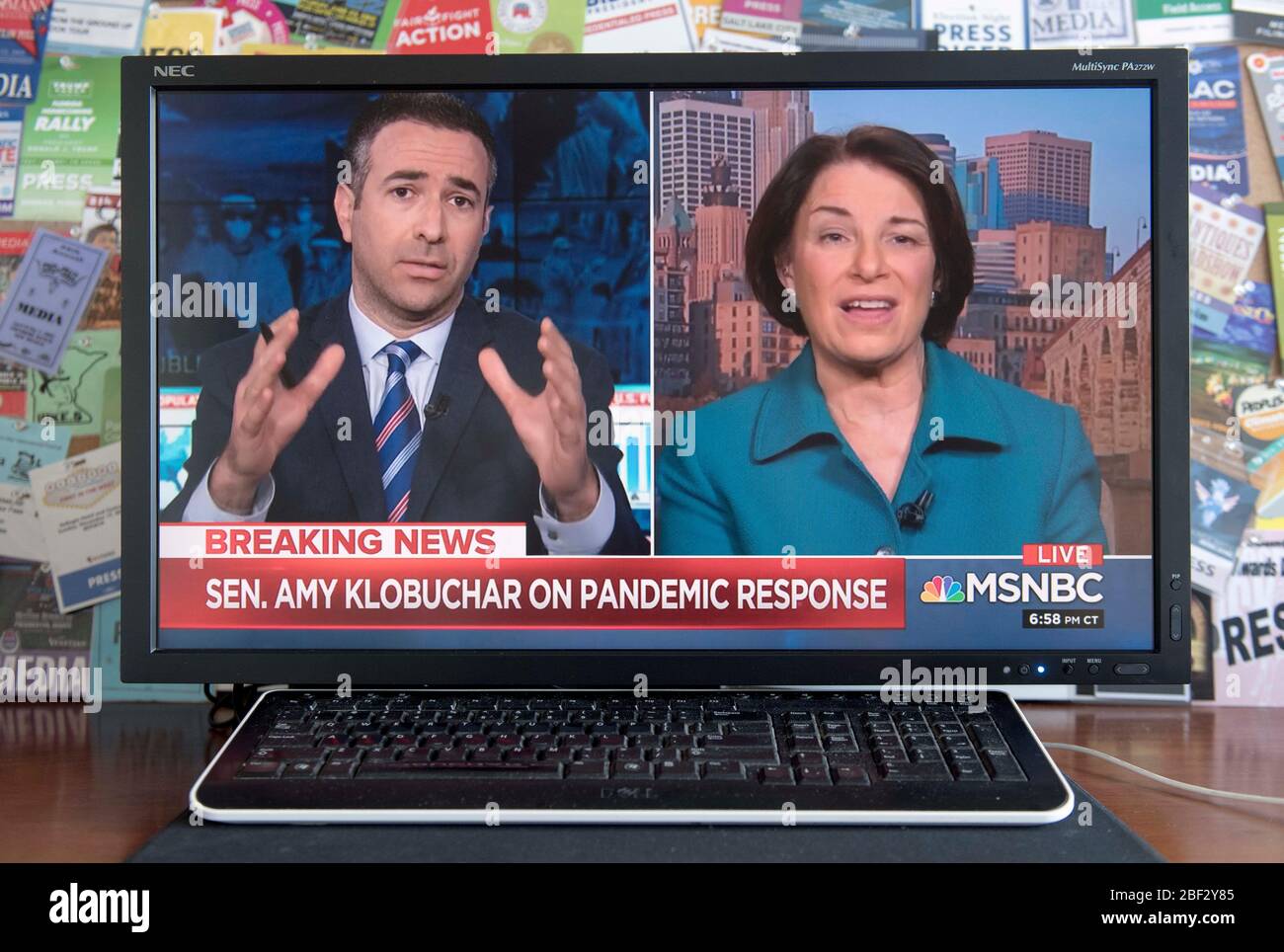 Minneapolis, Minnesota, USA. 16th Apr, 2020. A screen grab of MSNBC's ...