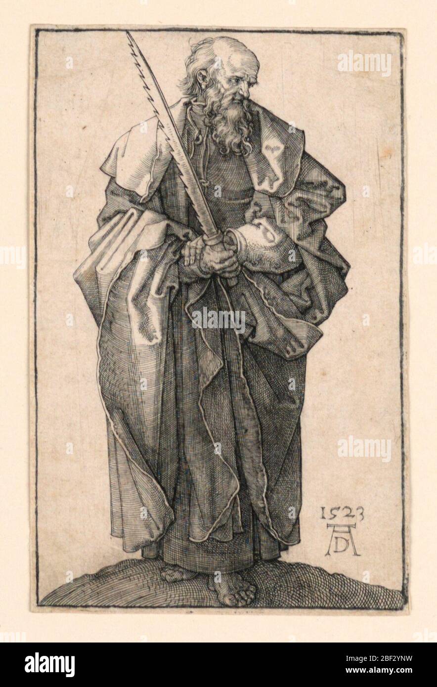 Saint Simon. The full-length figure of the bearded saint is shown ...