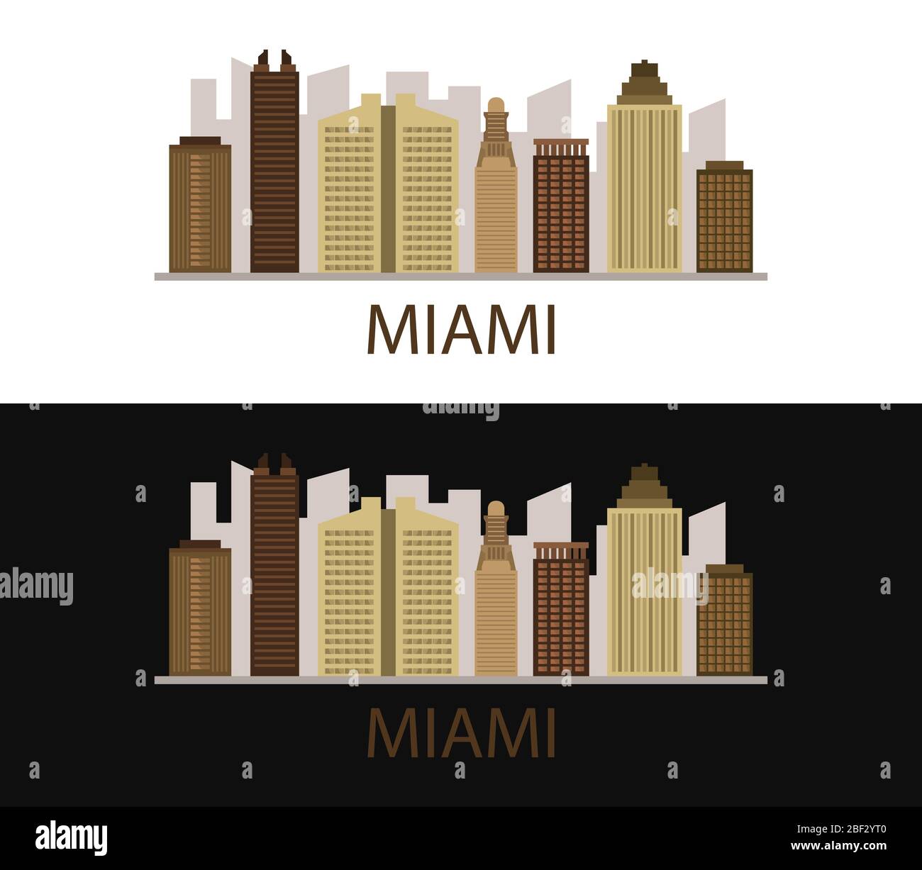 Miami icon illustrated in vector on white background Stock Vector Image ...