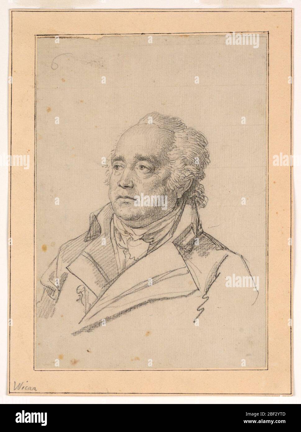 Portrait of a Man Giuseppe Valadier. A bust portrait of a man, in three ...