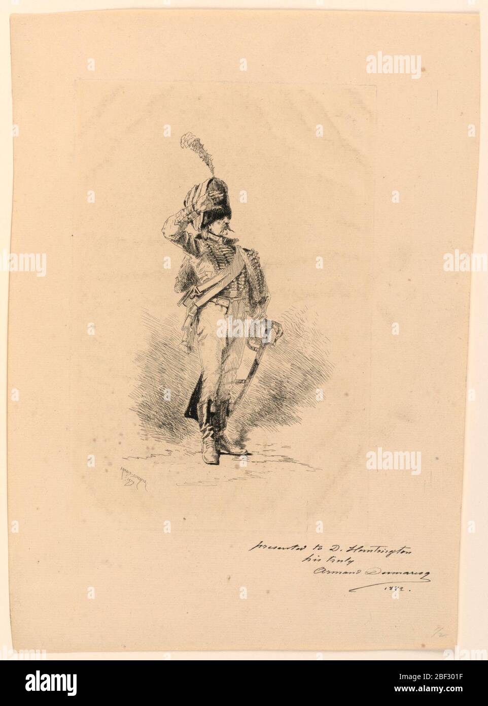 The Military Salute. Vertical rectangle. Full-length figure of an ...