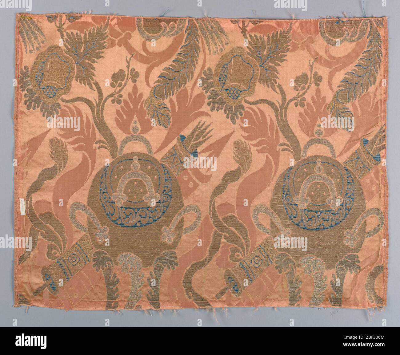 Coral colored silk damask hi-res stock photography and images - Alamy