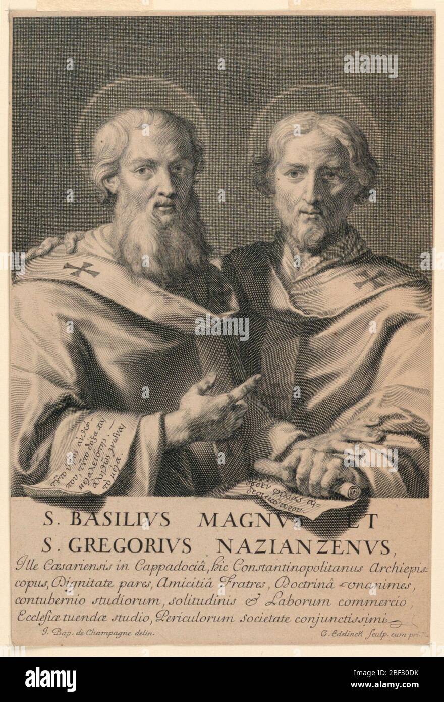 Saint Basil and Saint Gregory. St. Gregory faces frontally, at the ...