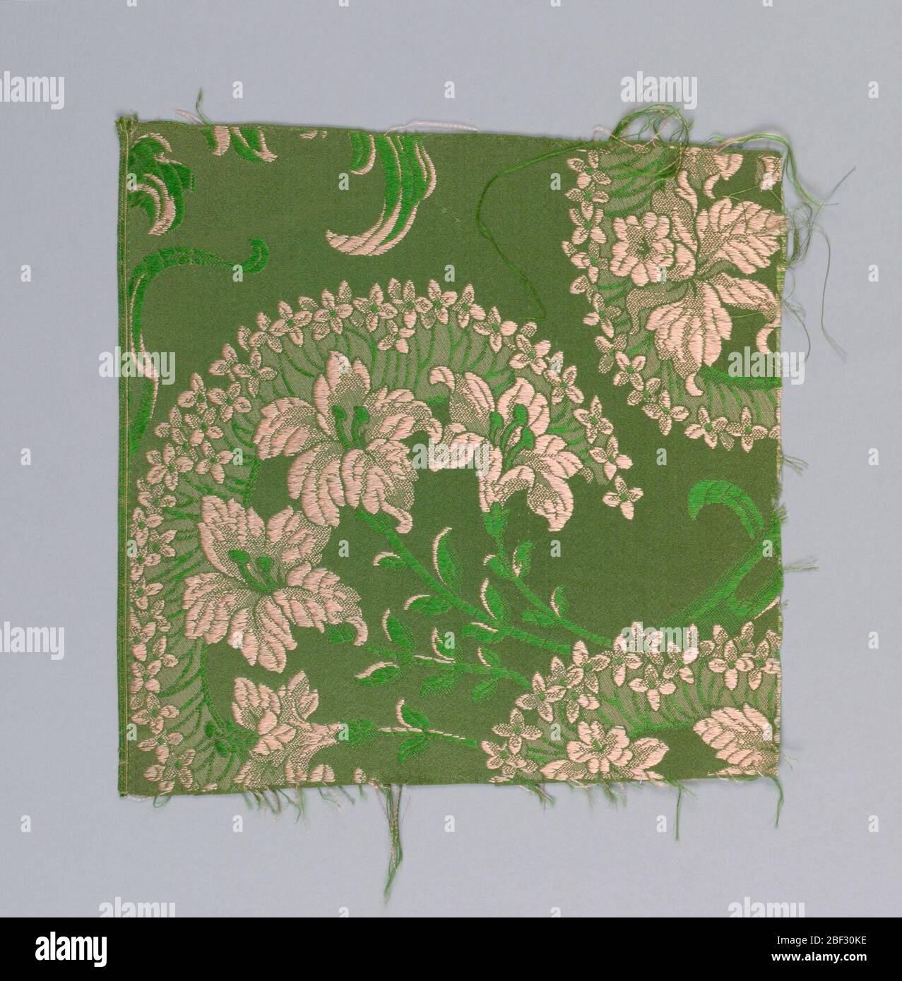 Sample. Light green warp with pink and green wefts Stock Photo - Alamy