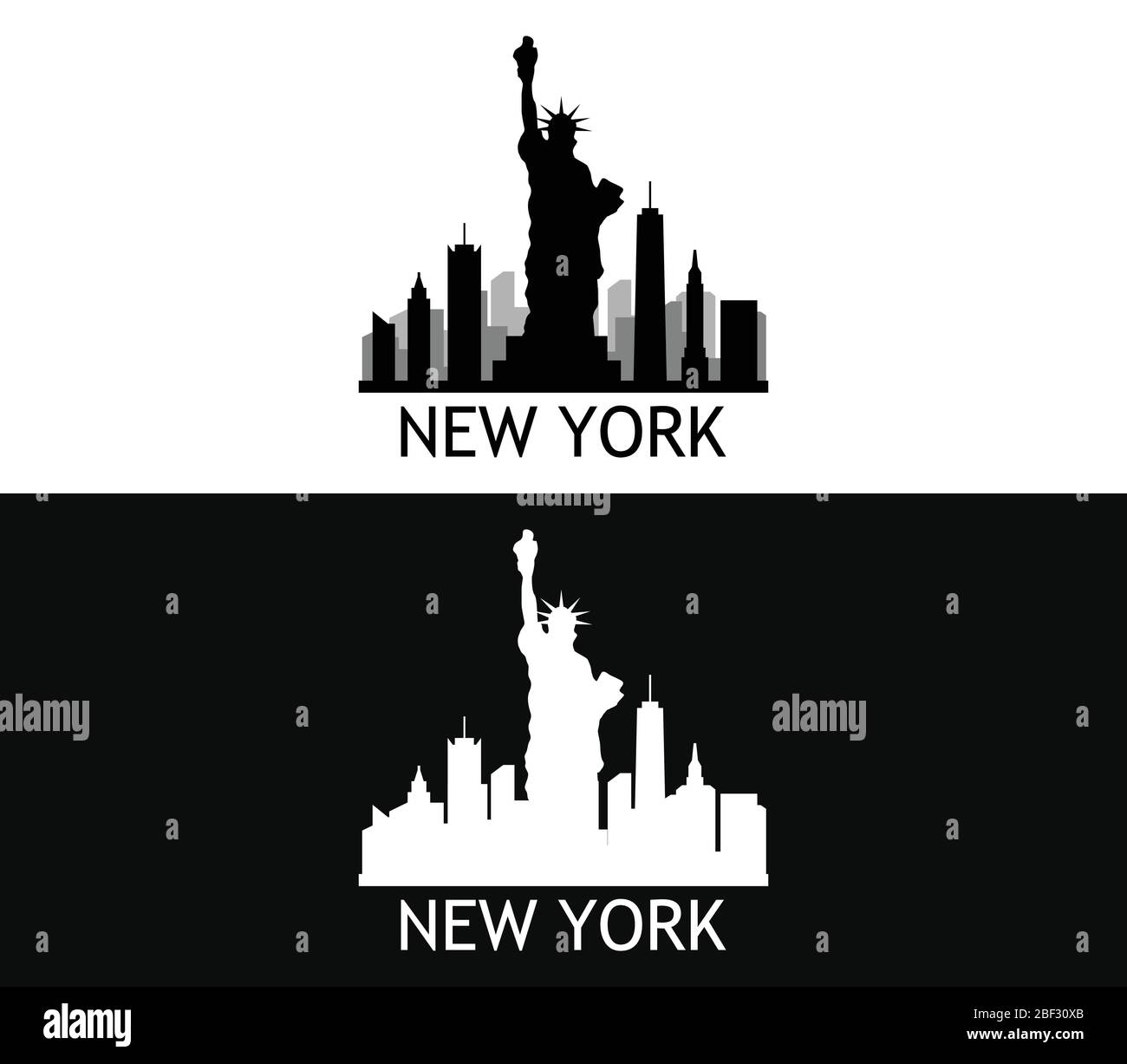 New York icon illustrated in vector on white background Stock Vector ...