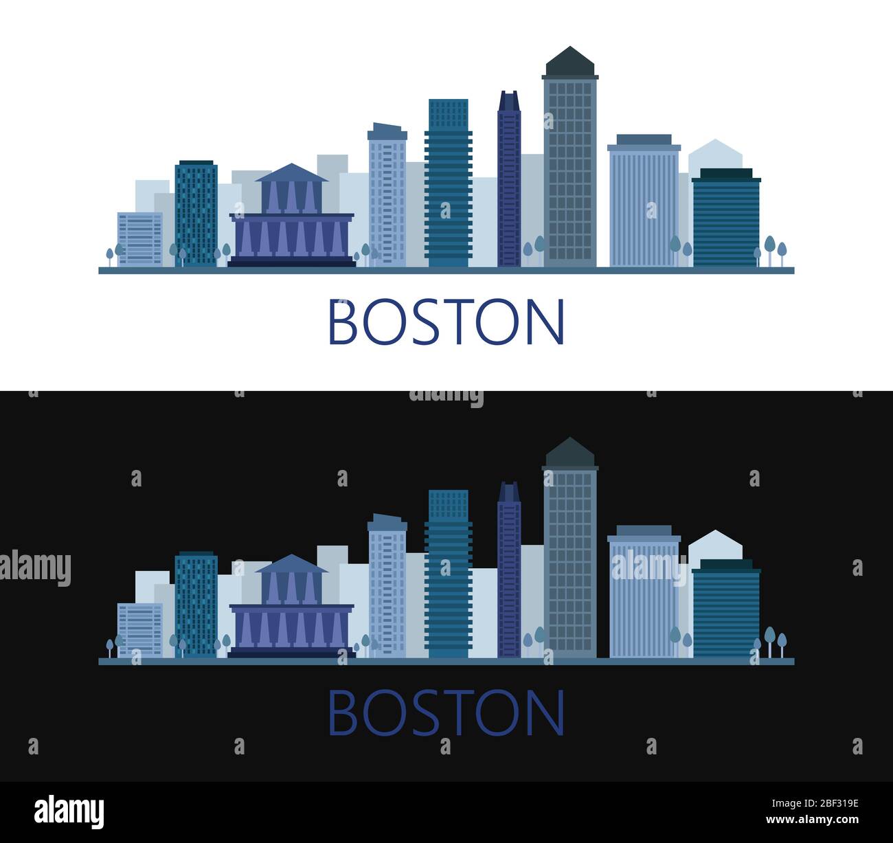 Boston icon illustrated in vector on white background Stock Vector ...
