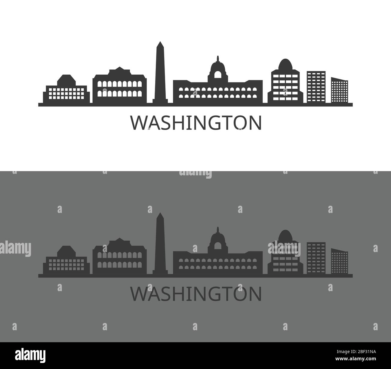 Washington icon illustrated in vector on white background Stock Vector ...