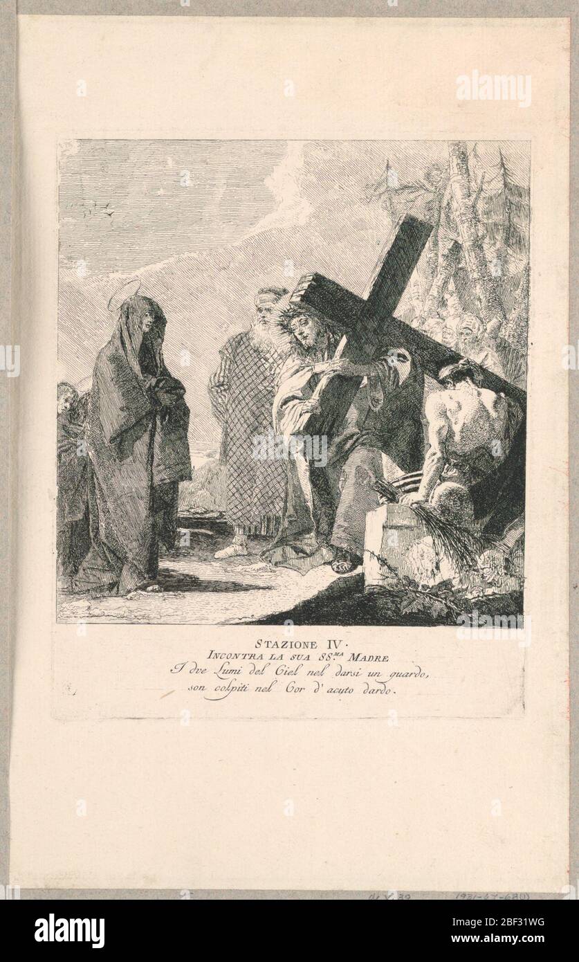 Via crucis Station IV He Meets His Mother. First state Stock Photo - Alamy