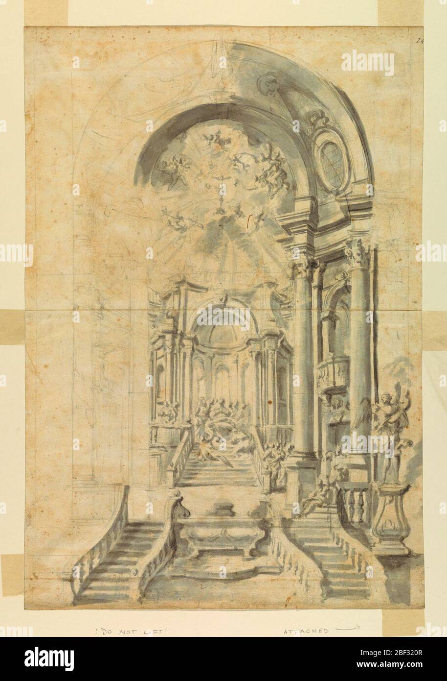 Design for a Church Festival Setting. Vertical rectangle, design ...