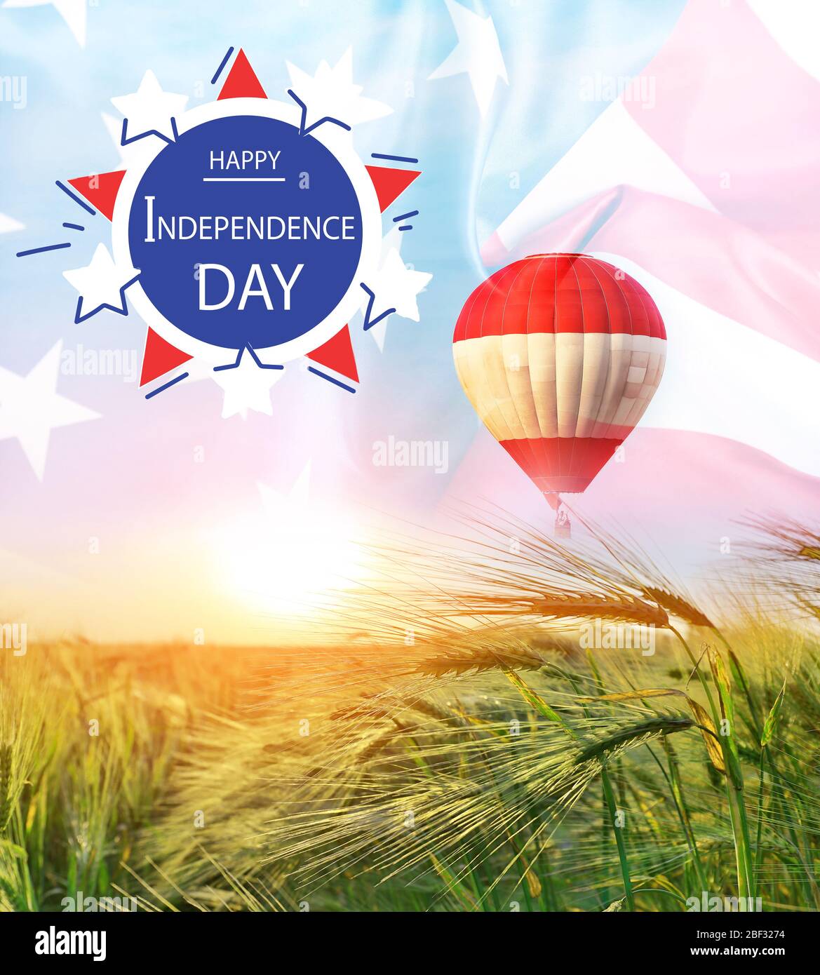 American flag hot air balloon hi-res stock photography and images - Alamy