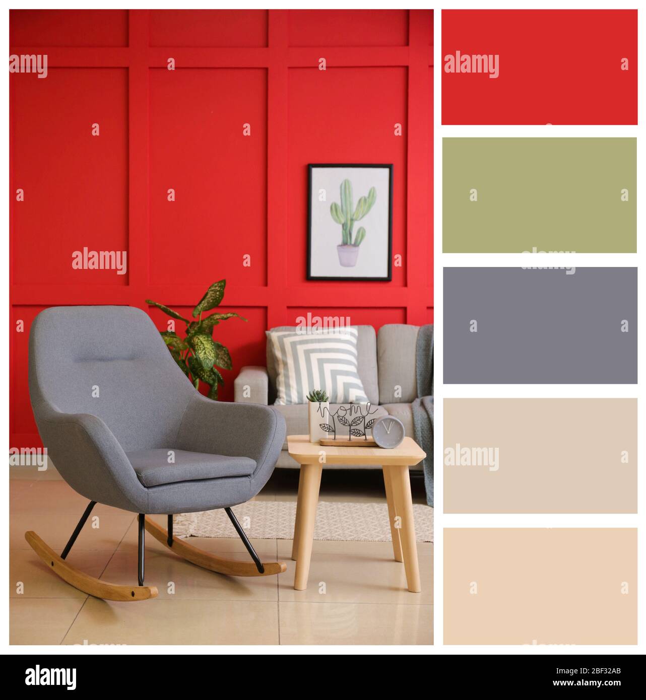 Red and grey color combinations Cut Out Stock Images & Pictures - Alamy