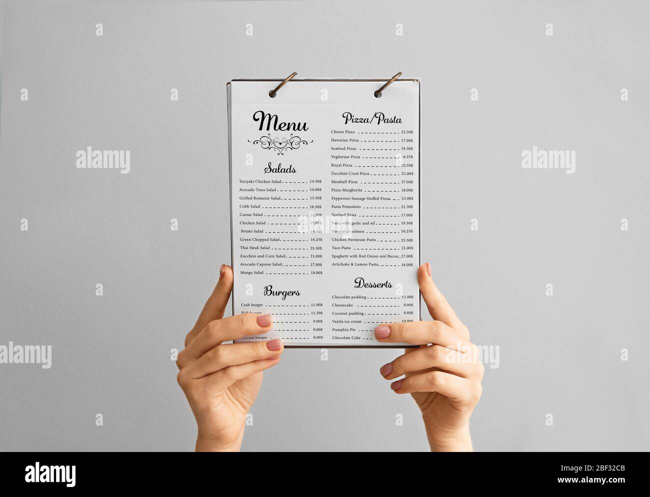 Person menu choose hi-res stock photography and images - Alamy