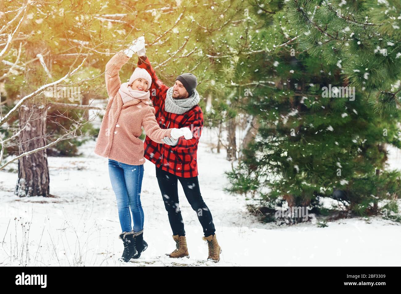 Woman dancing snow winter hi-res stock photography and images - Alamy