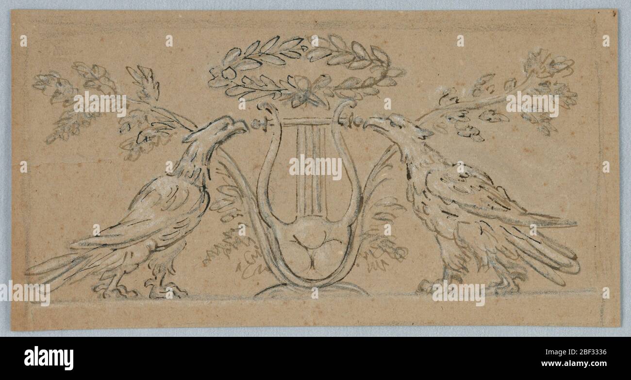 Project for the Decoration of an Oblong Panel. Two rinceaux are ...