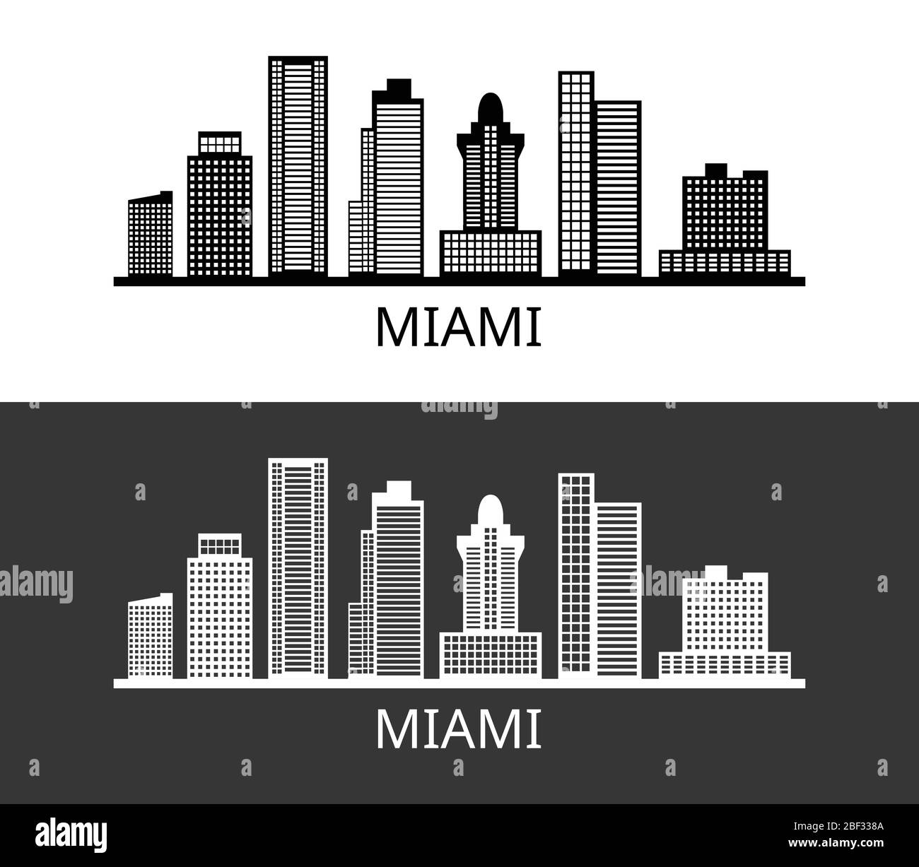 Miami icon illustrated in vector on white background Stock Vector Image ...