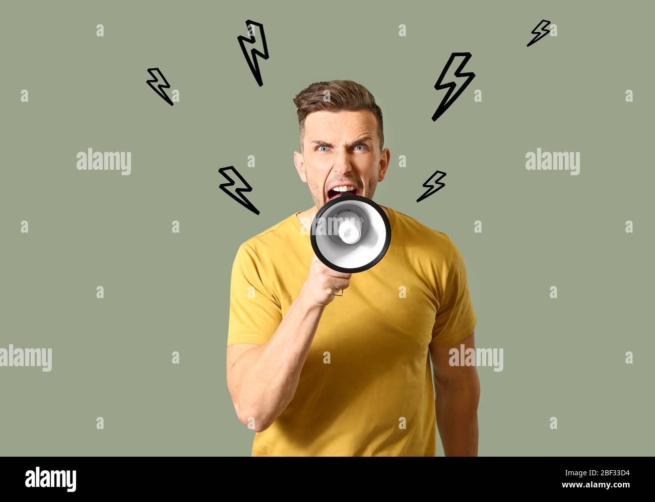Angry man screaming talking hi-res stock photography and images - Alamy