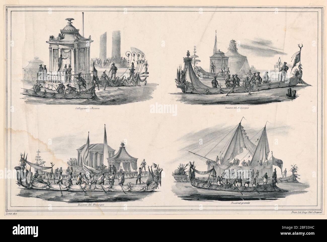 Design for Four Gondolas. Four separate designs for festival gondolas ...