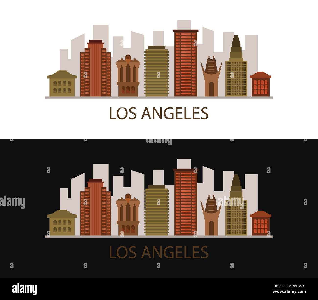 Los Angeles icon illustrated in vector on white background Stock Vector ...