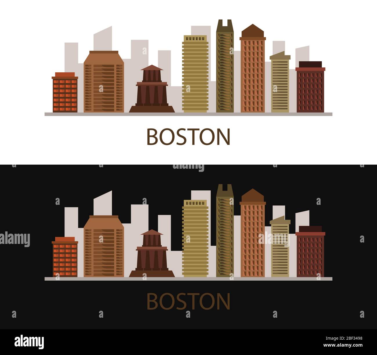 Boston icon illustrated in vector on white background Stock Vector ...