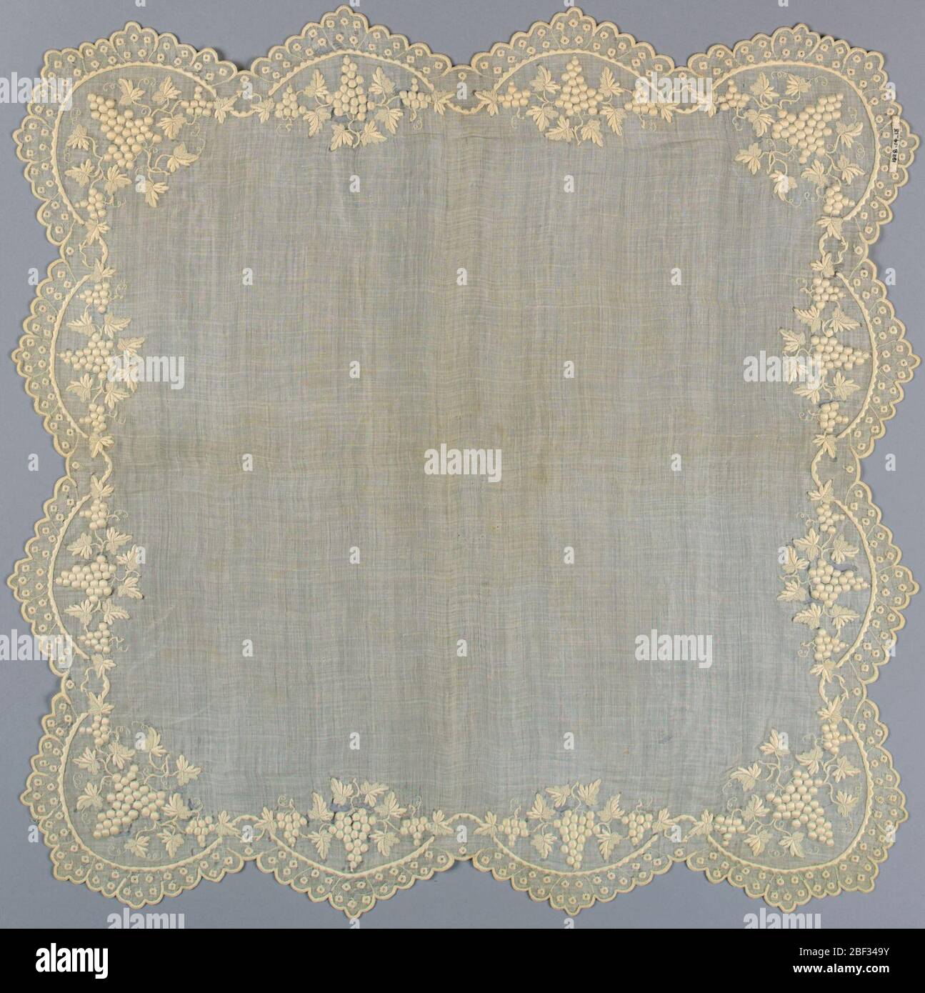 Handkerchief. Large square handkerchief of sheer white linen ...