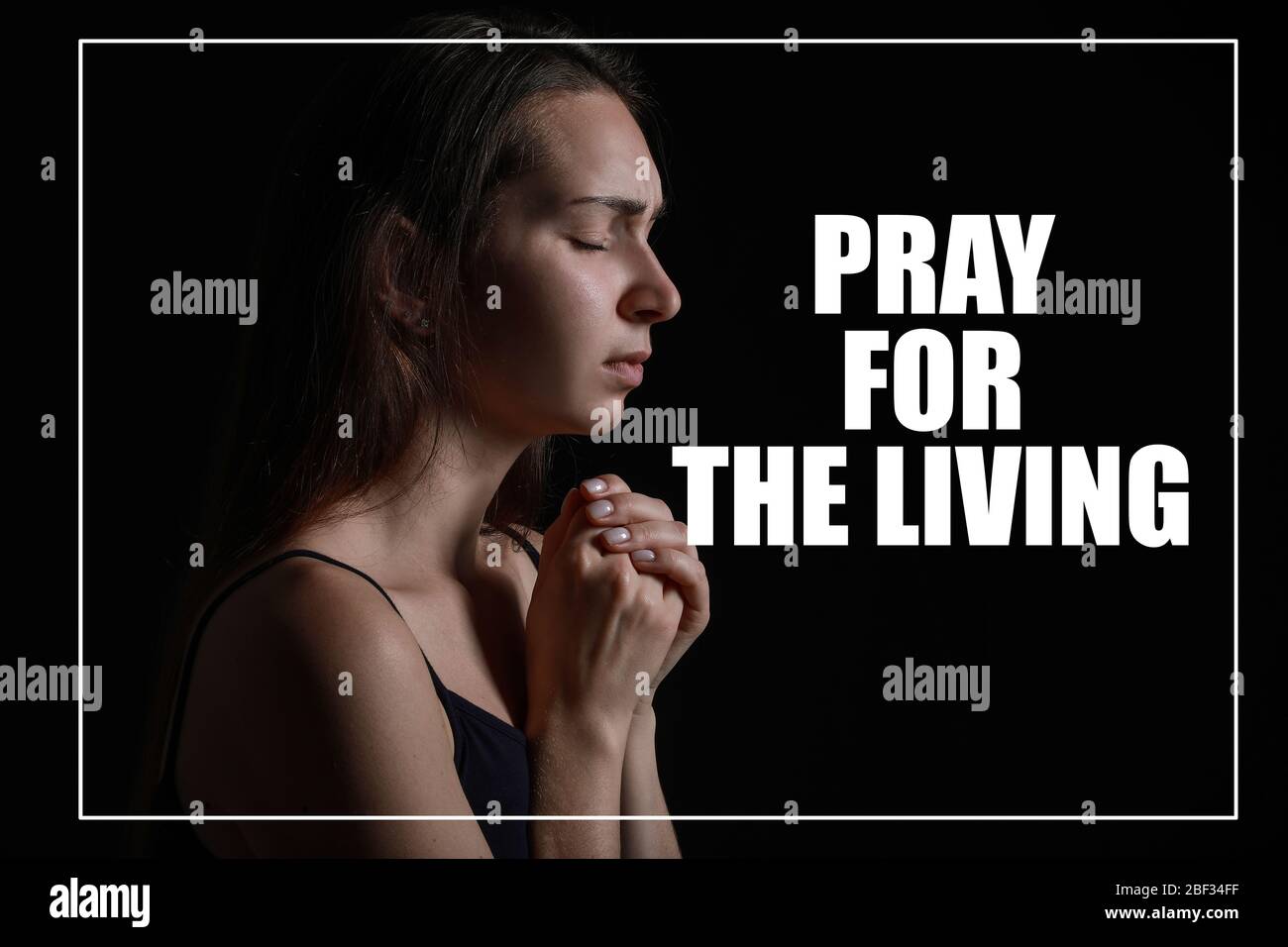 Young sad christian woman praying hi-res stock photography and images ...