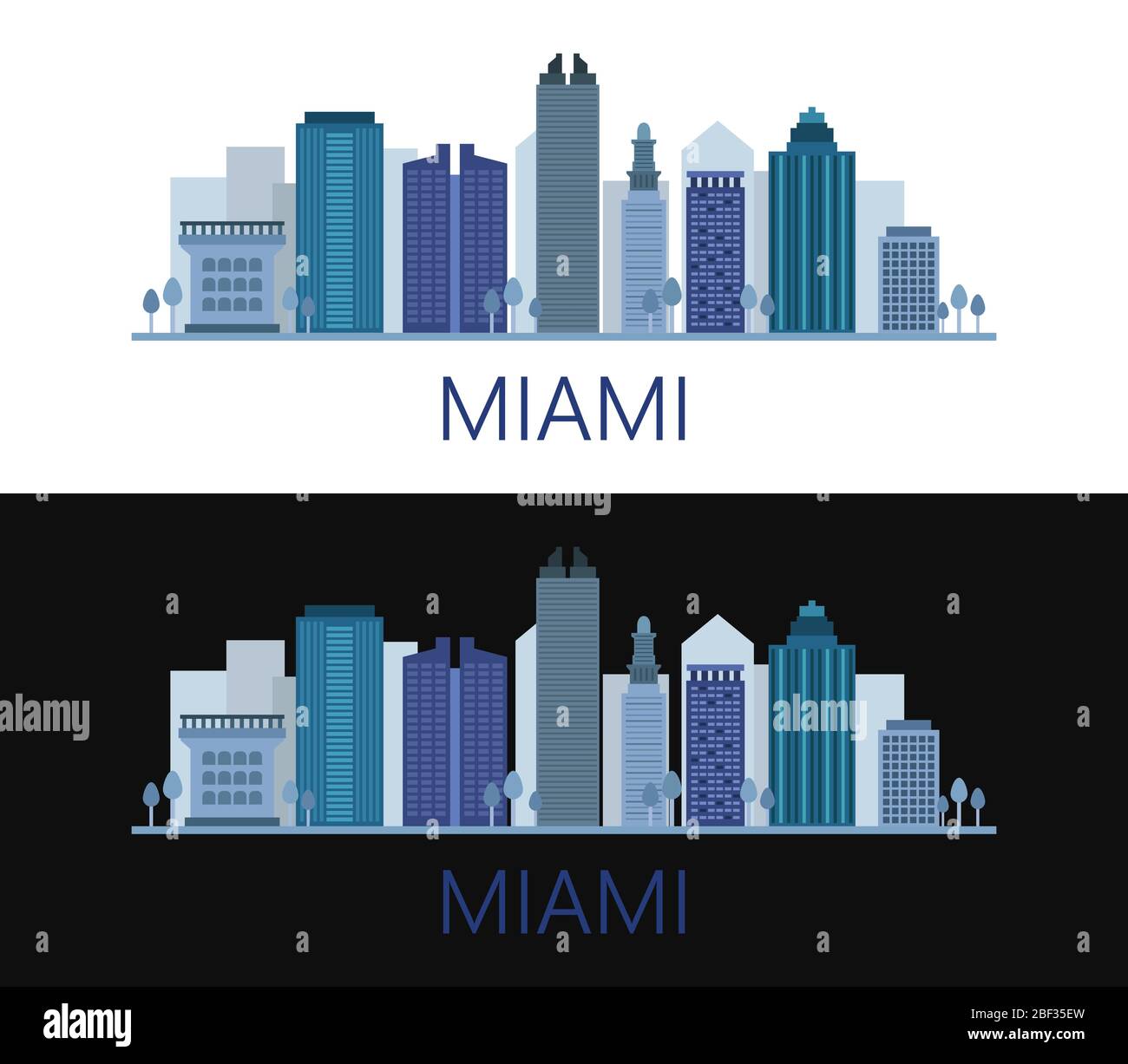 Miami icon illustrated in vector on white background Stock Vector Image ...