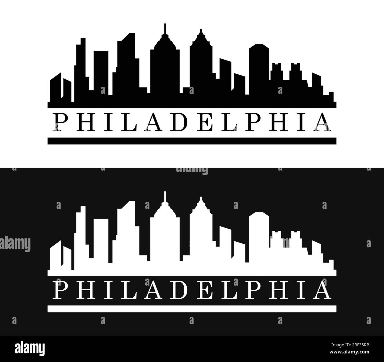 Philadelphia icon illustrated in vector on white background Stock ...
