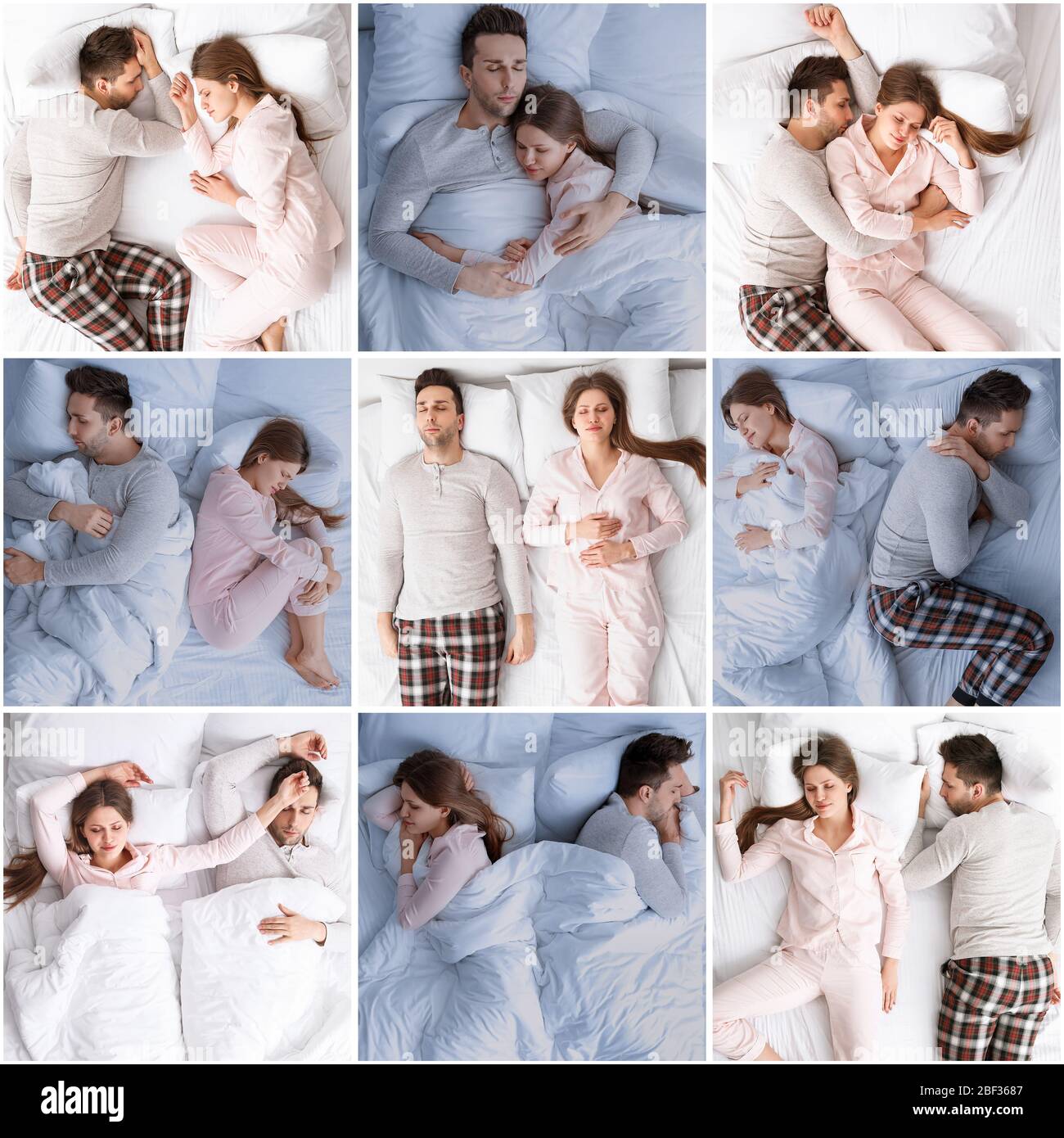Collage family in bed hi-res stock photography and images - Alamy