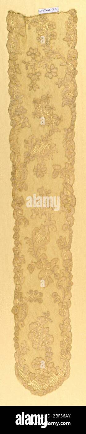 Cap streamers. Cap streamers with a design of sprays of flowers with ...