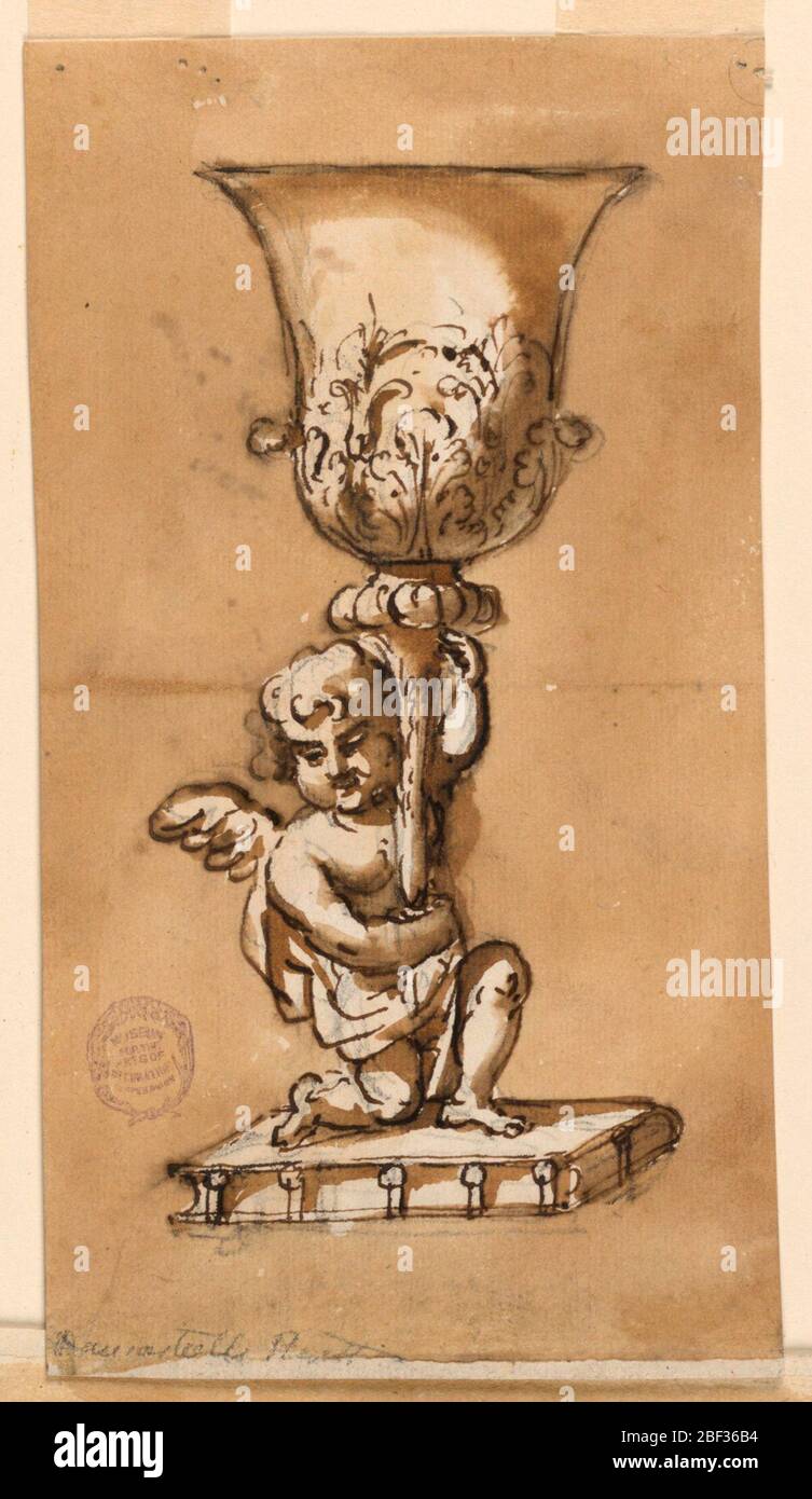 Chalice. A flared chalice decorated with acanthus leaves is supported ...