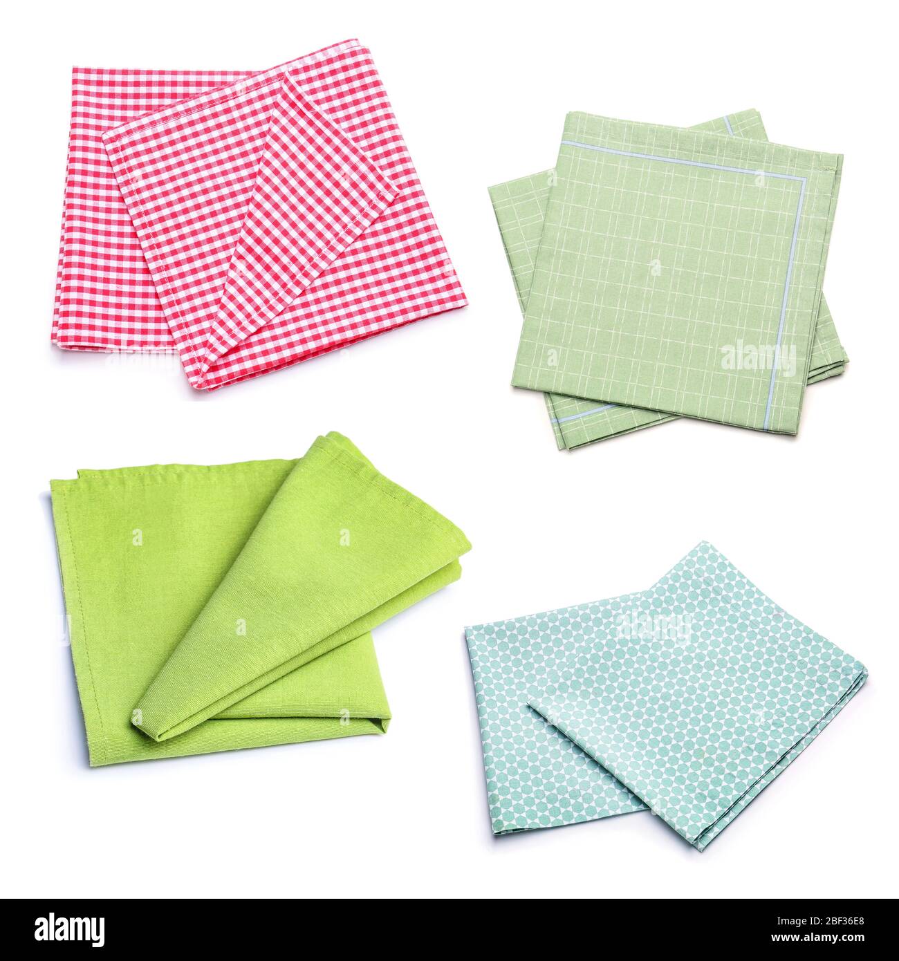Clean napkins on white background Stock Photo - Alamy
